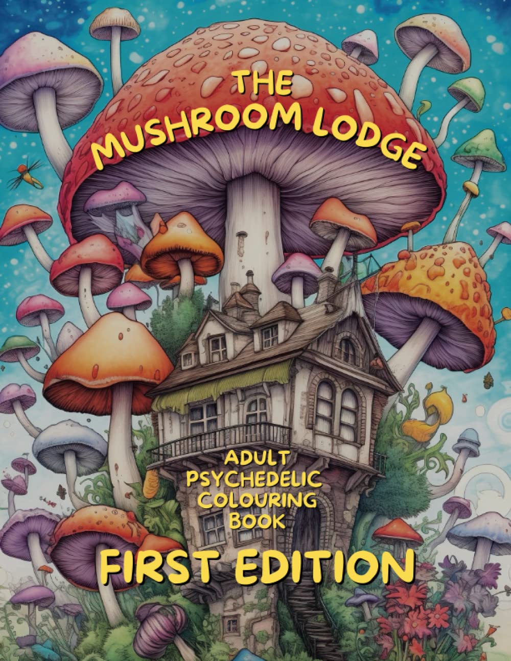 Amazon.com: The Mushroom Lodge - Adult Psychedelic Colouring Book ...