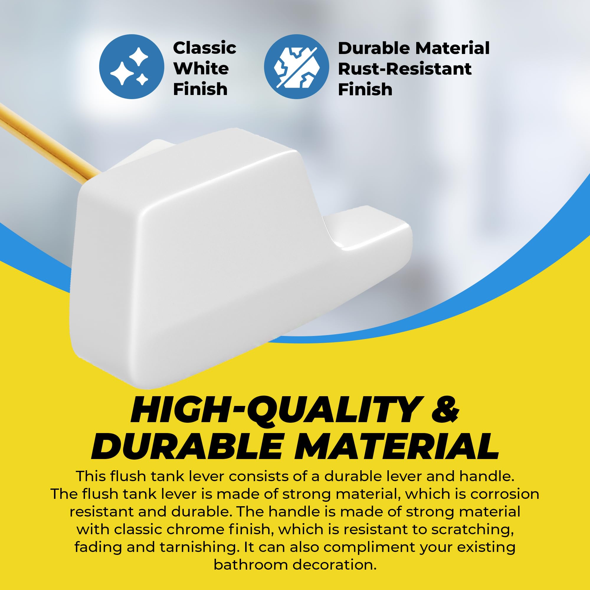 Snapklik.com : Qualihome Universal Side Mount Toilet Handle Tank Flush ...