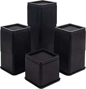 Amazon.com: BTSD-home 4 inch or 8 inch Bed Risers Heavy Duty Stackable ...