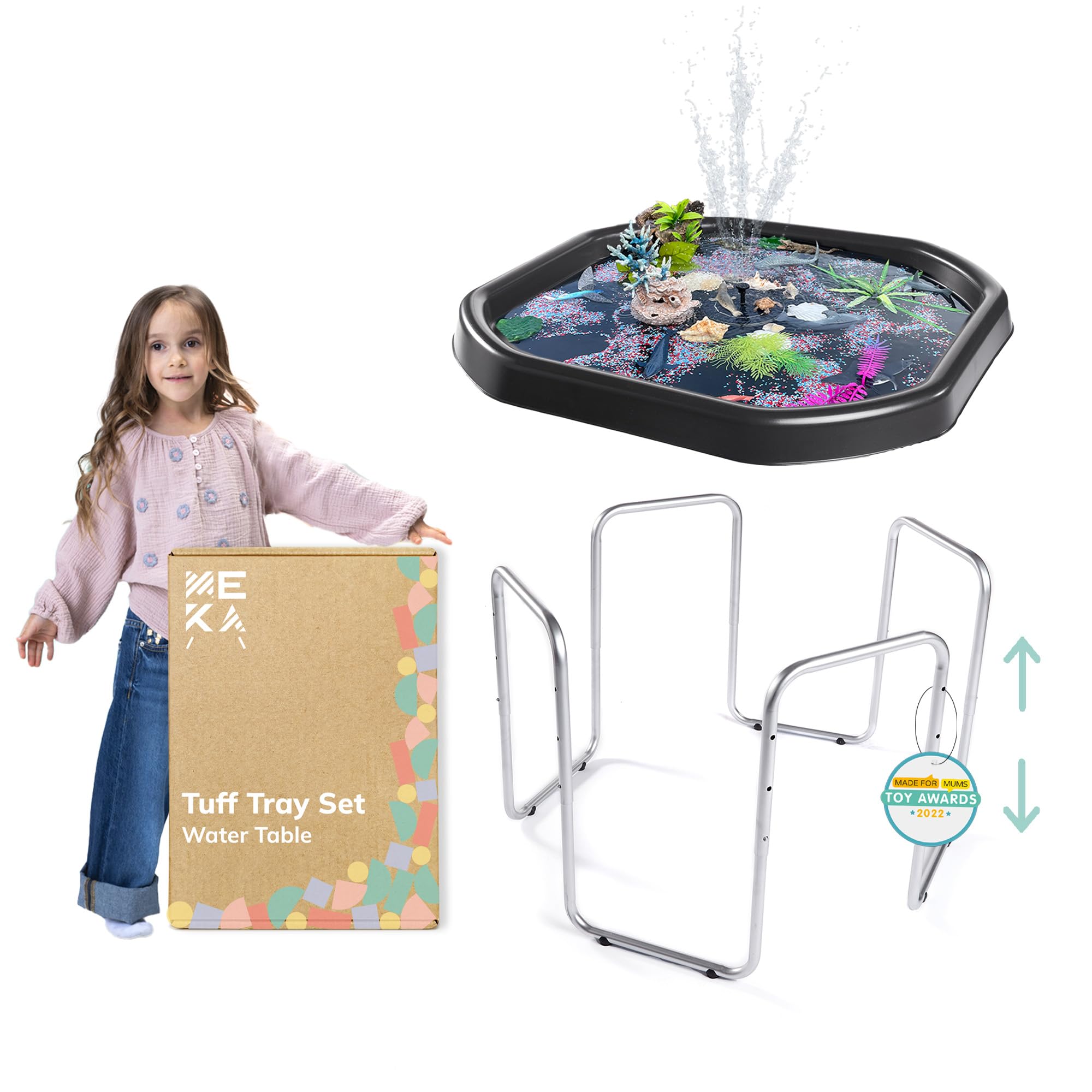 Large Tuff Tray Set, Sensory Tray plus Stand, Sand and Water Table for ...