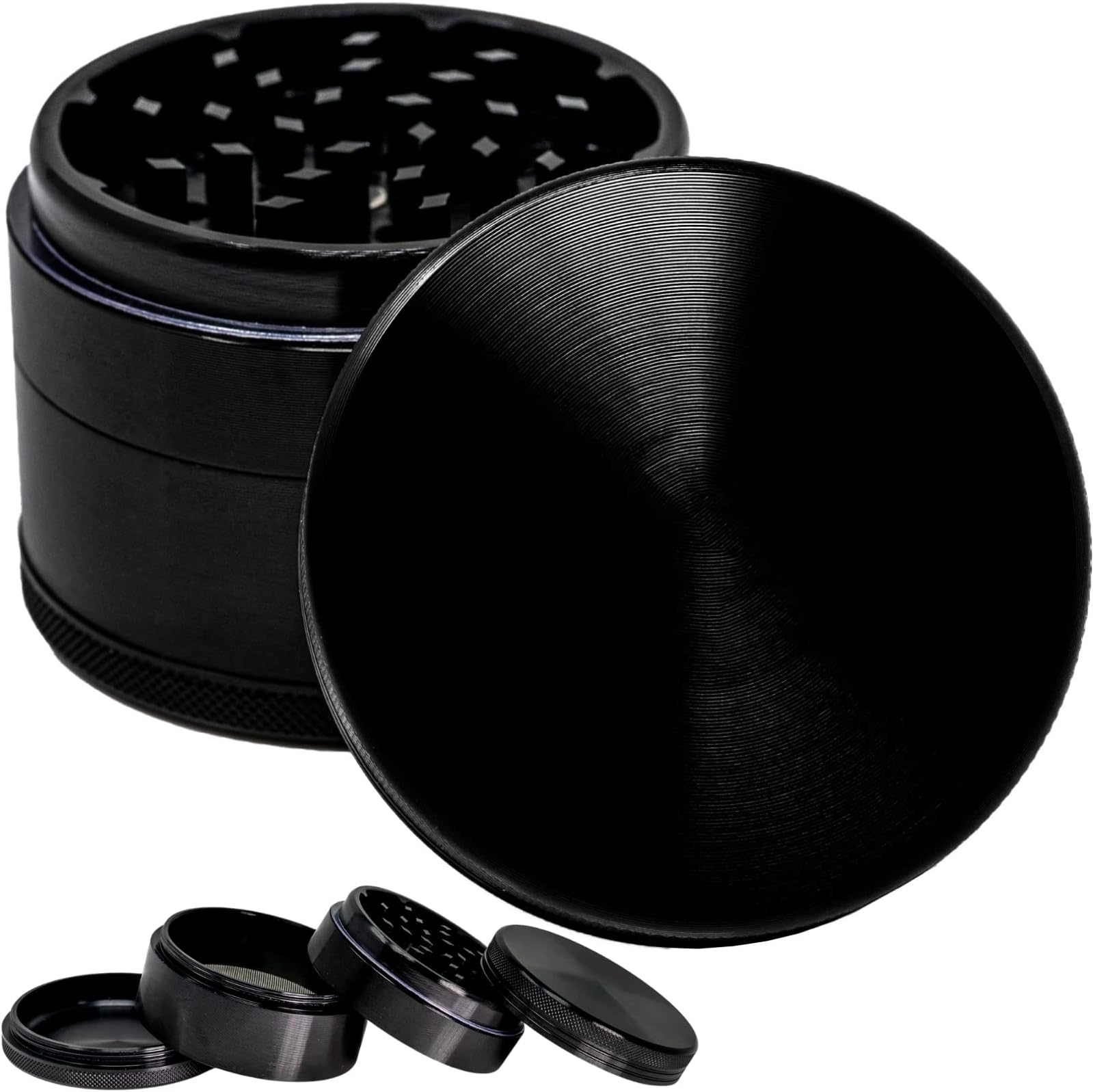 Golden Bell Grinder 2 inch Hand Cranked Spice Grinder 4 Layers Zinc ...