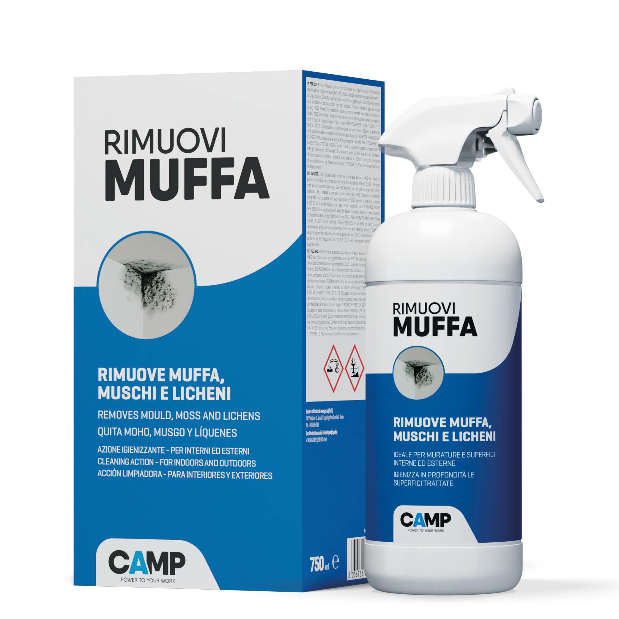 CAMP Rimuovi Muffa - Antimuffa per Muri Interni ed Esterni ad Azione ...
