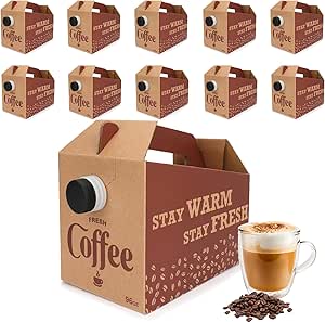 Amazon.com: INPARALLUV 5 Pack Disposable Coffee Box Dispensers Coffee to Go Drink Containers ...