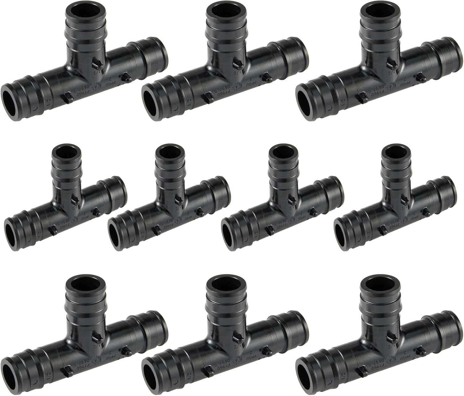 Amazon.com: GUOFIS 1/2Inch Poly PEX A Expansion Fitting,10 Pack Tee ...