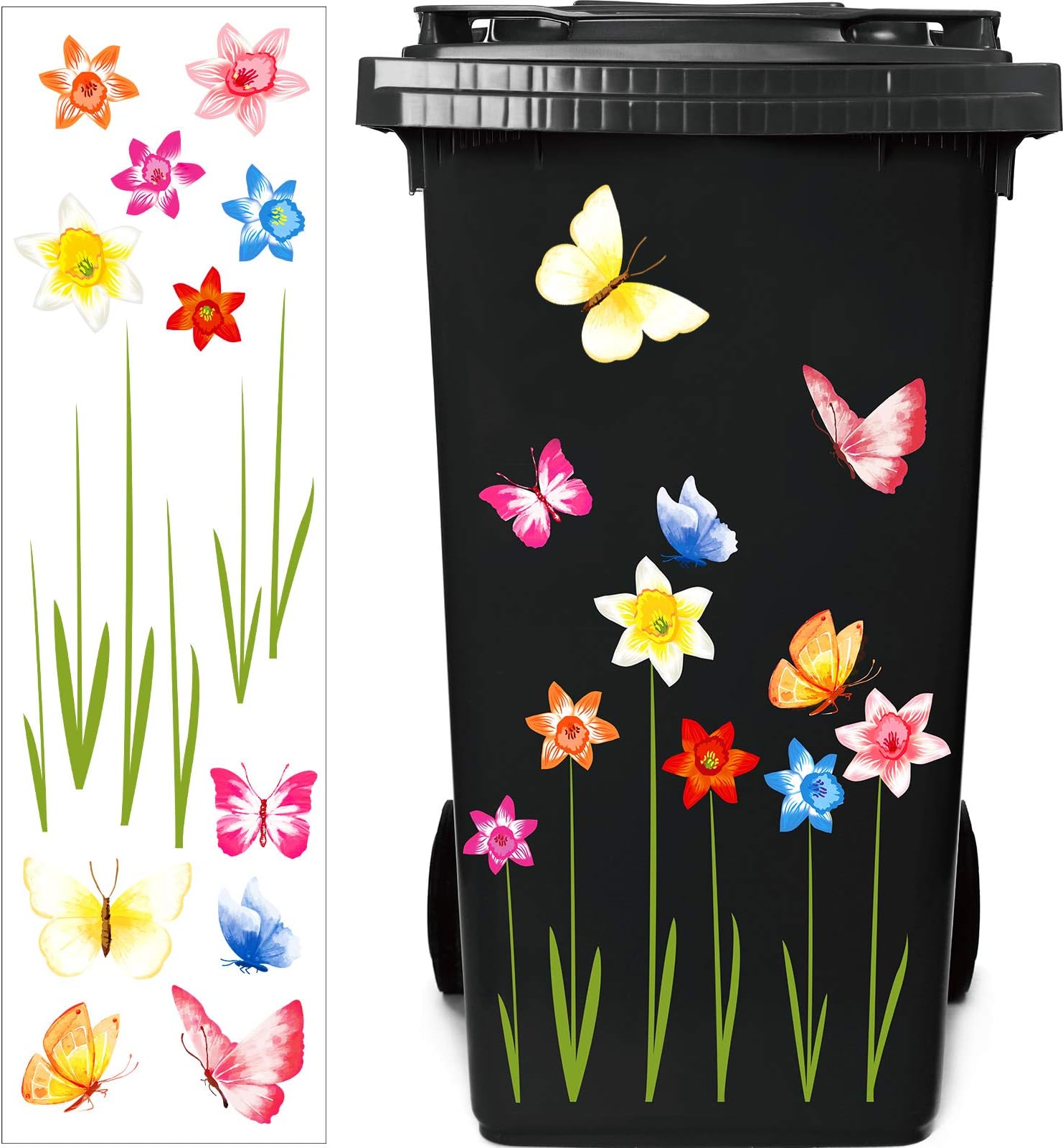 Wheelie Bin Stickers - Tulips : Amazon.co.uk