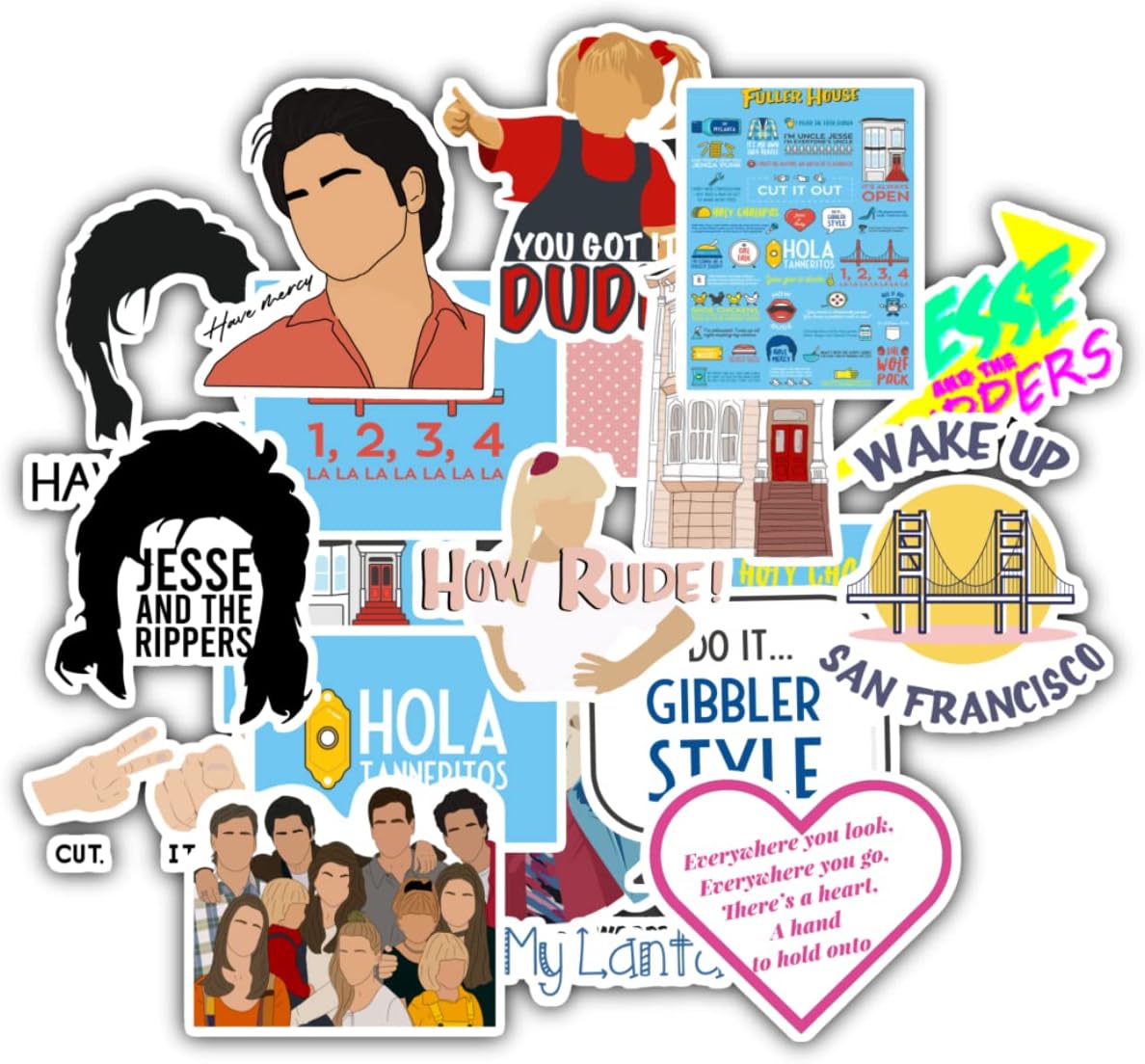 Amazon.com: 20 Pcs Stickers Packs House Vinyl of Aesthetic Full ...