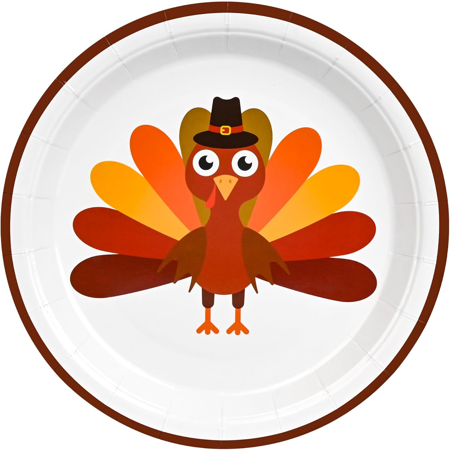 Amazon.com: Thanksgiving Paper Plates Fall Cute Turkey Disposable 7 ...