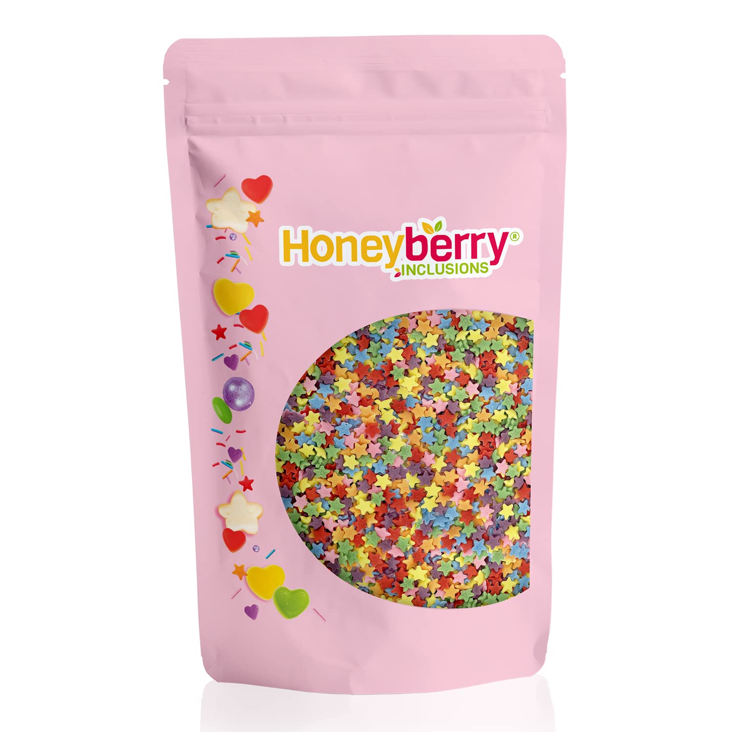 HONEYBERRY INCLUSIONS Rainbow Stars Sprinkles 500g - Premium Edible ...
