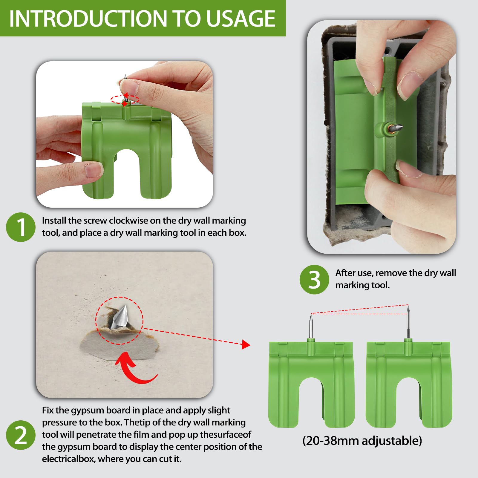 Snapklik.com : OwnMy 5PCS Drywall Outlet Markers For Drywall ...