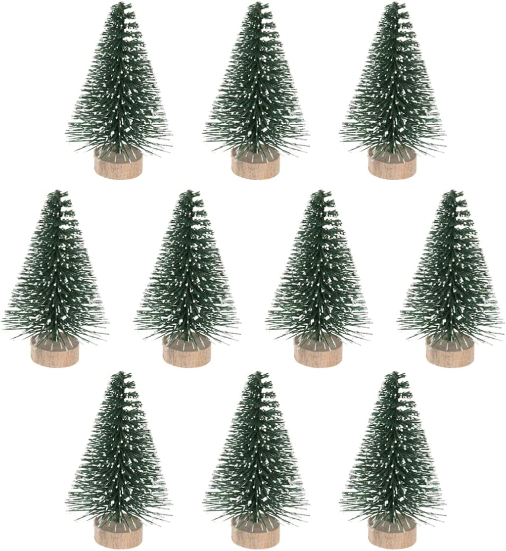 Amazon.com: Mini Christmas Tree, 4 Pcs Miniature Pine Trees, Bottle ...