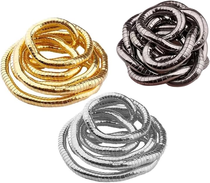 Amazon.com: SOOWOOT Bendable Snake Necklace Snake Chain 3 Styles, 3 ...