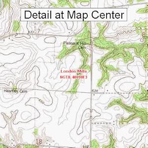 Amazon.com : USGS Topographic Quadrangle Map - London Mills, Illinois ...