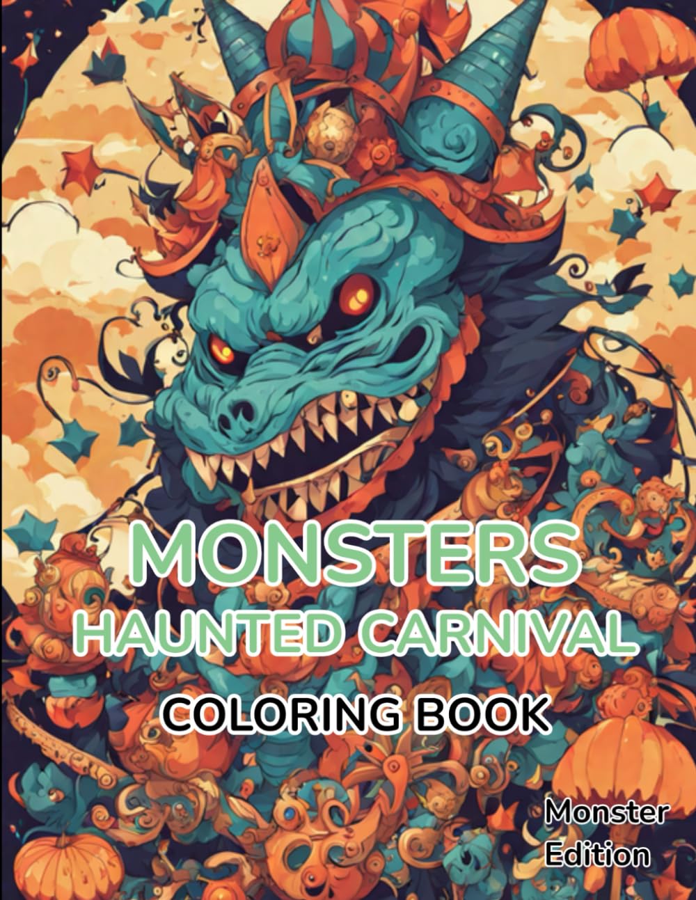 Amazon.com: Monster Coloring Book Monsters Haunted Carnival: Monster ...
