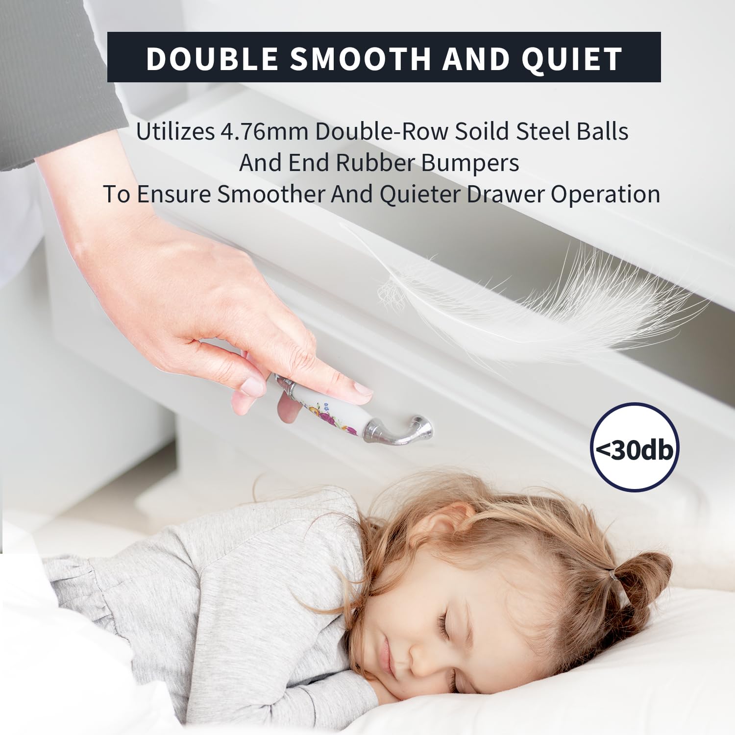 Snapklik.com : Soft Close Drawer Slides 20 Inch 1 Pair, Full Extension ...