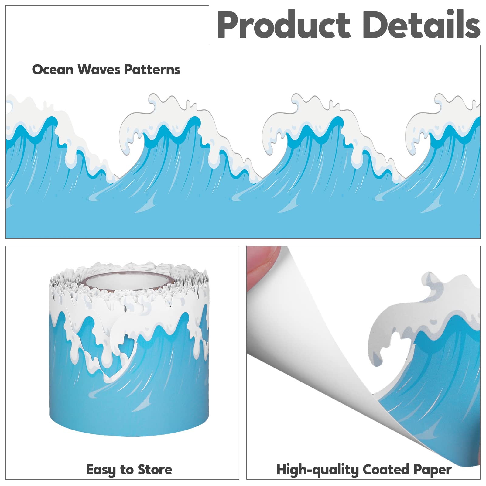 Waves Border Decoratives Ocean Waves Border Clipart Transparent