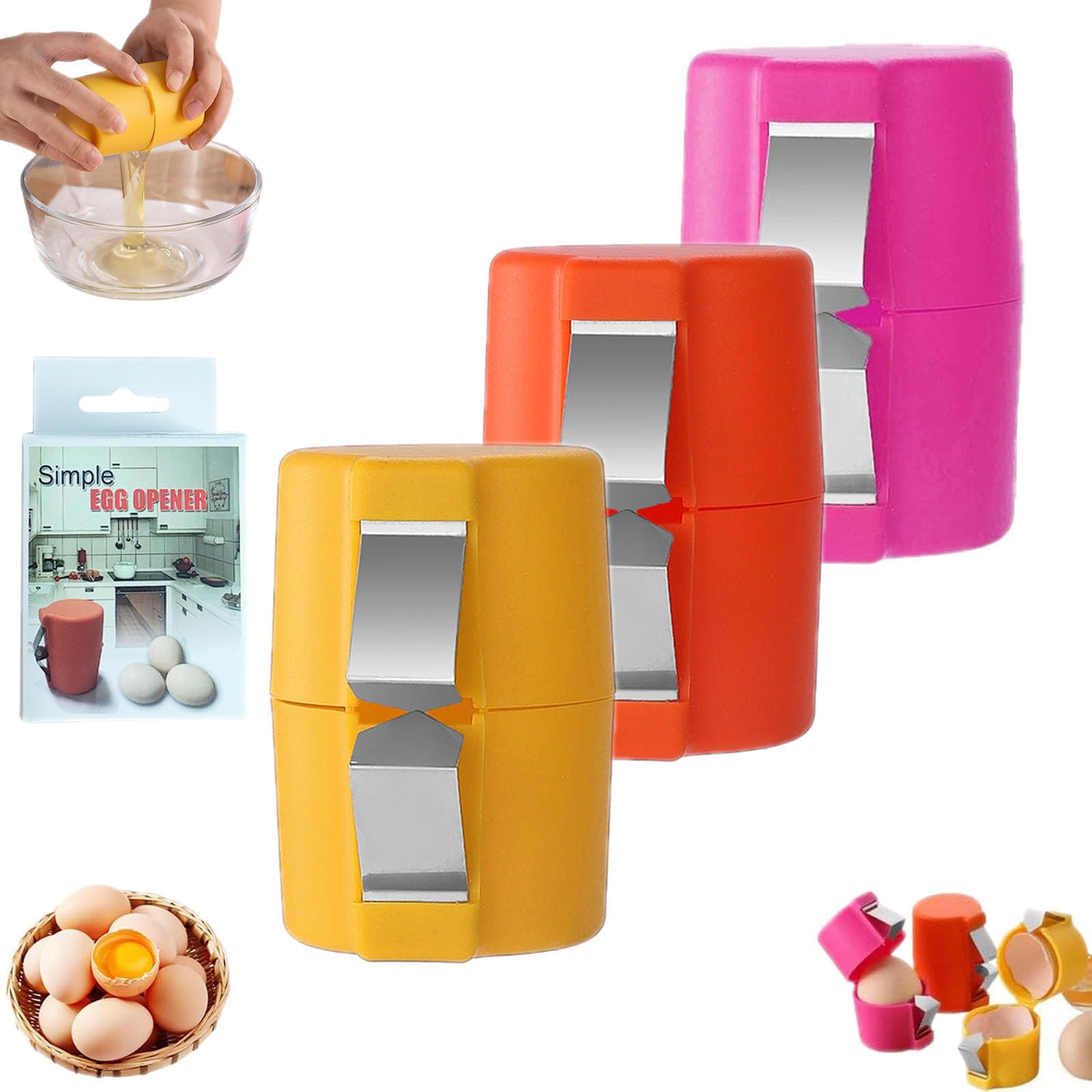 Amazon.com: Egg Shell Opener for Hard Boiled Eggs, Egg Peeler Tool for ...