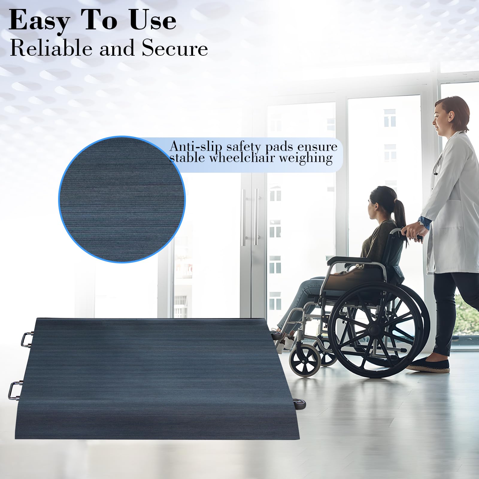 Roll On Scales For Wheelchairs Large Portable Wheelchair Scales By