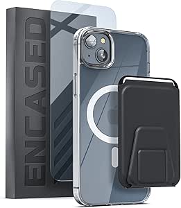 Encased MAG Wallet Set Designed for iPhone 15 Pro Case with Card Holder (Compatible with MagSafe ...
