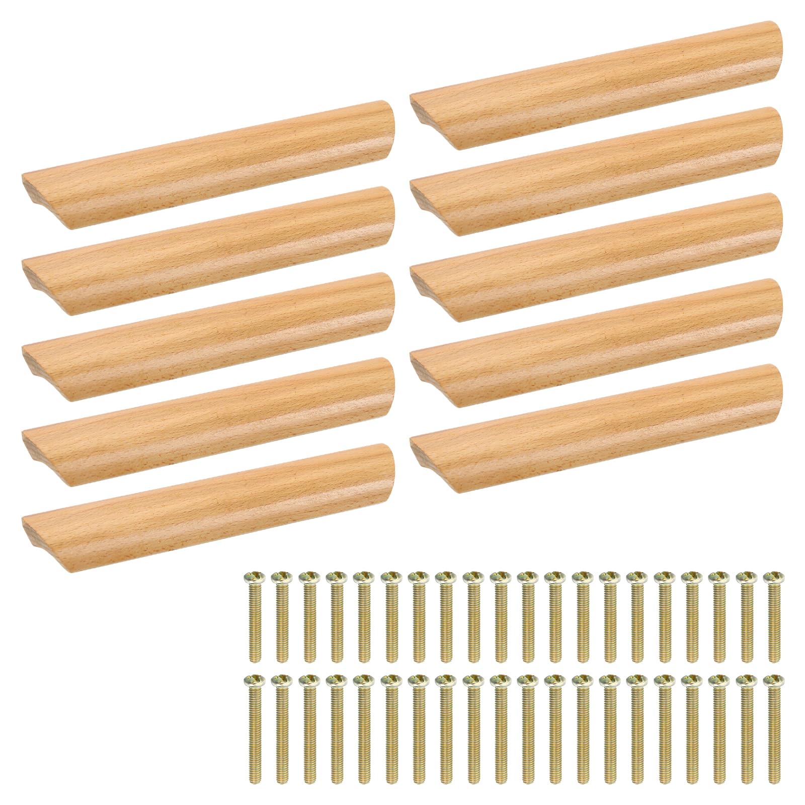 sourcing map 20Pcs Wood Drawer Pulls Handles, 160mm/6.3" Hole Spacing ...