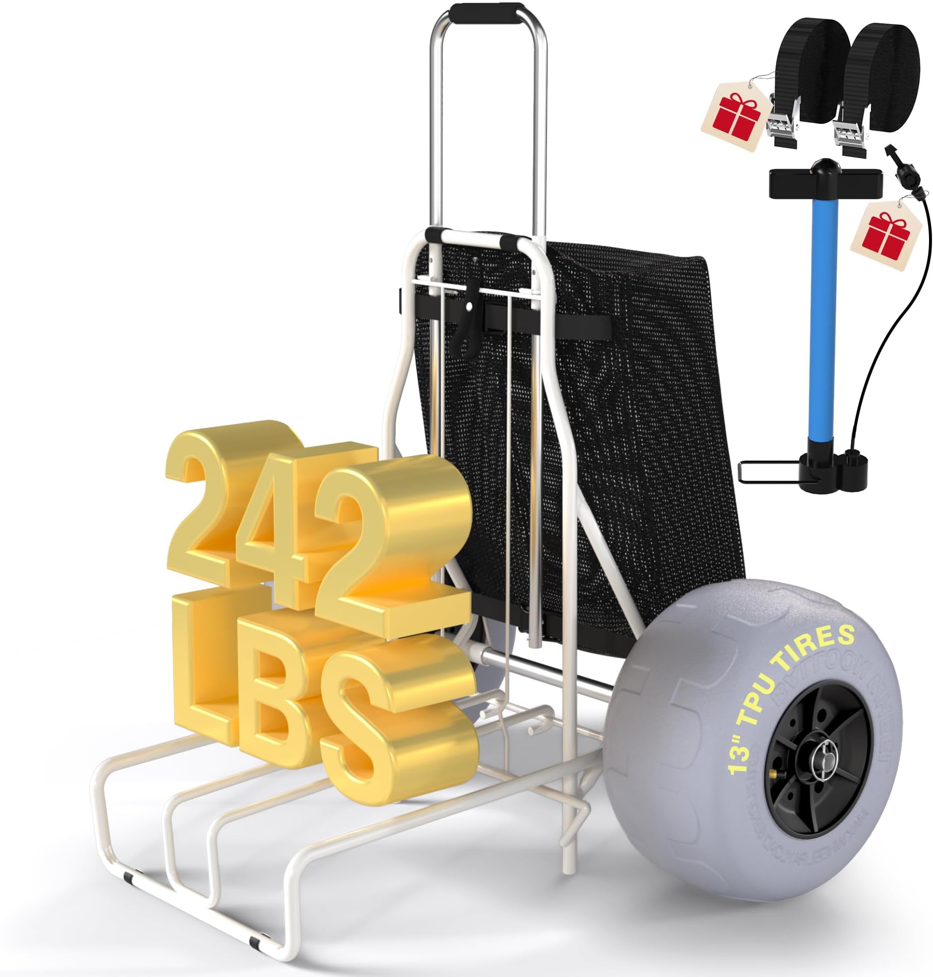 Amazon.com : GDLF Beach Cart for All Types of Sand, Foldable Beach Cart ...