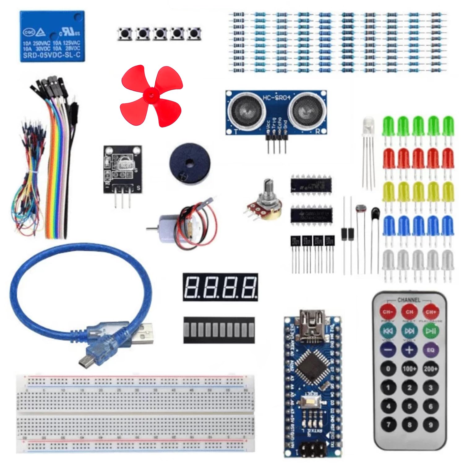 Electronic Spices Super Starter Nano kit R3 Compatible with Nano (Combo ...