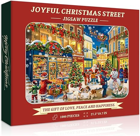 Amazon.com: PICKFORU Christmas Puzzles for Adults 1000 Pieces, Christmas Vacation Puzzle ...
