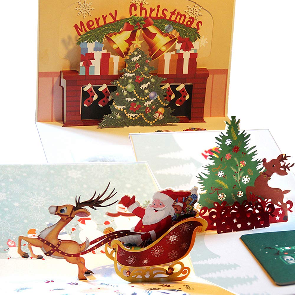 How To Make Pop Up Christmas Cards Santa Decorating A Christmas Tree