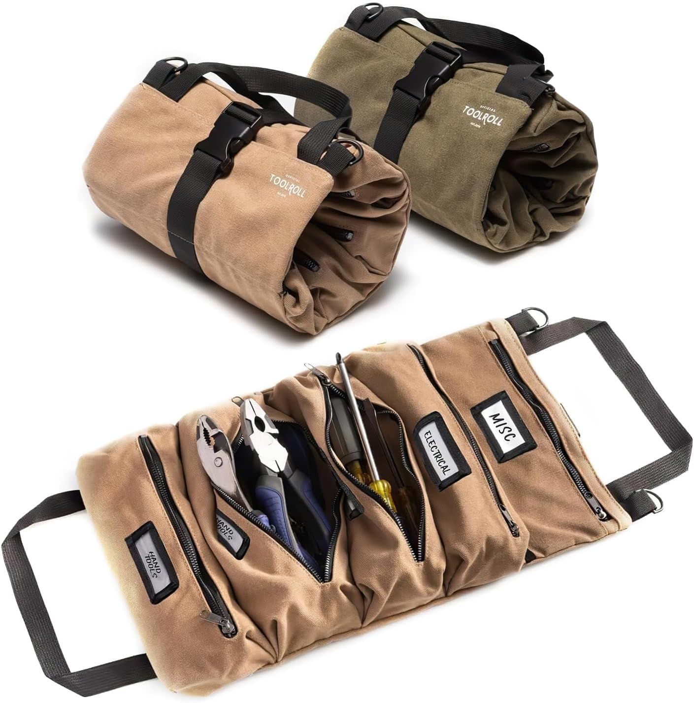 Official Legacy Tool Roll Bag - Easy to Carry 5-Pocket Roll Up Tool Bag ...