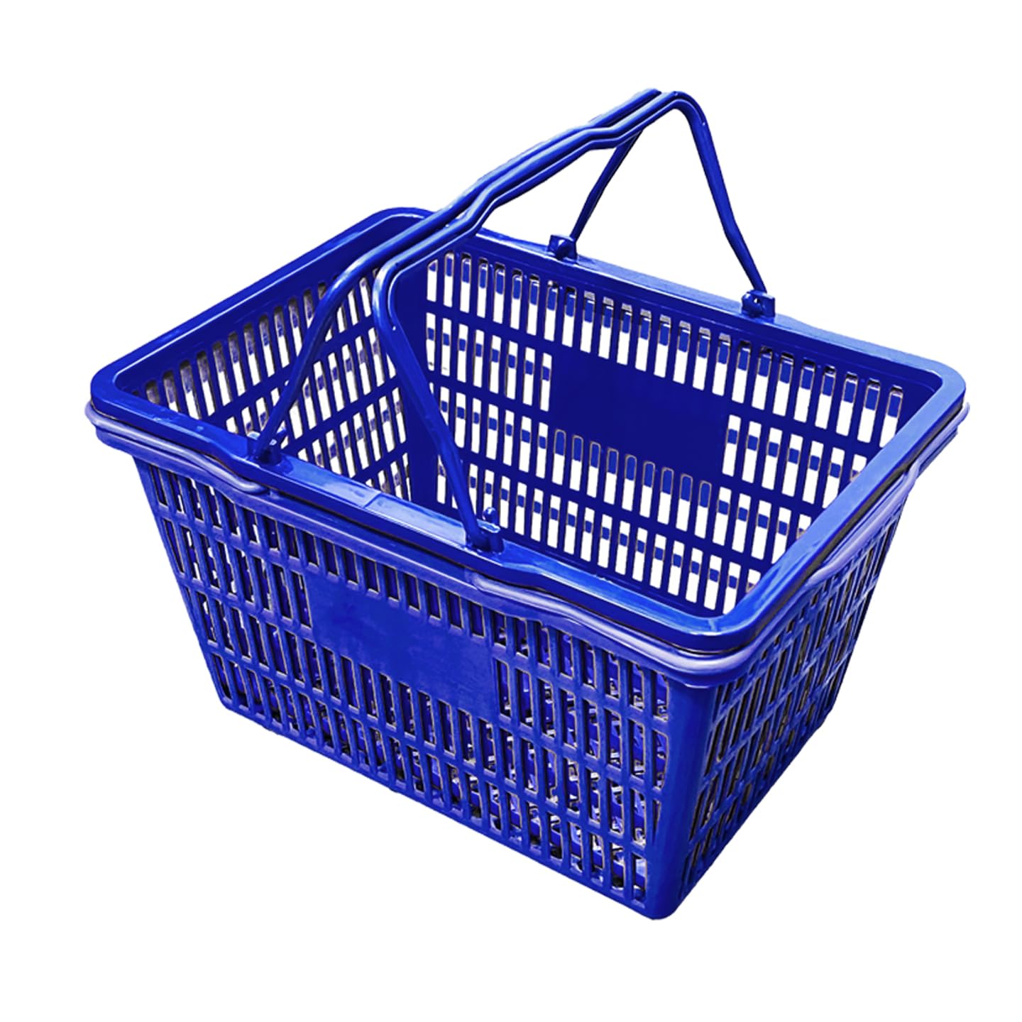 Amazon.com: Stackable Plastic Shopping Baskets, Red and Blue, Easy-Grip ...