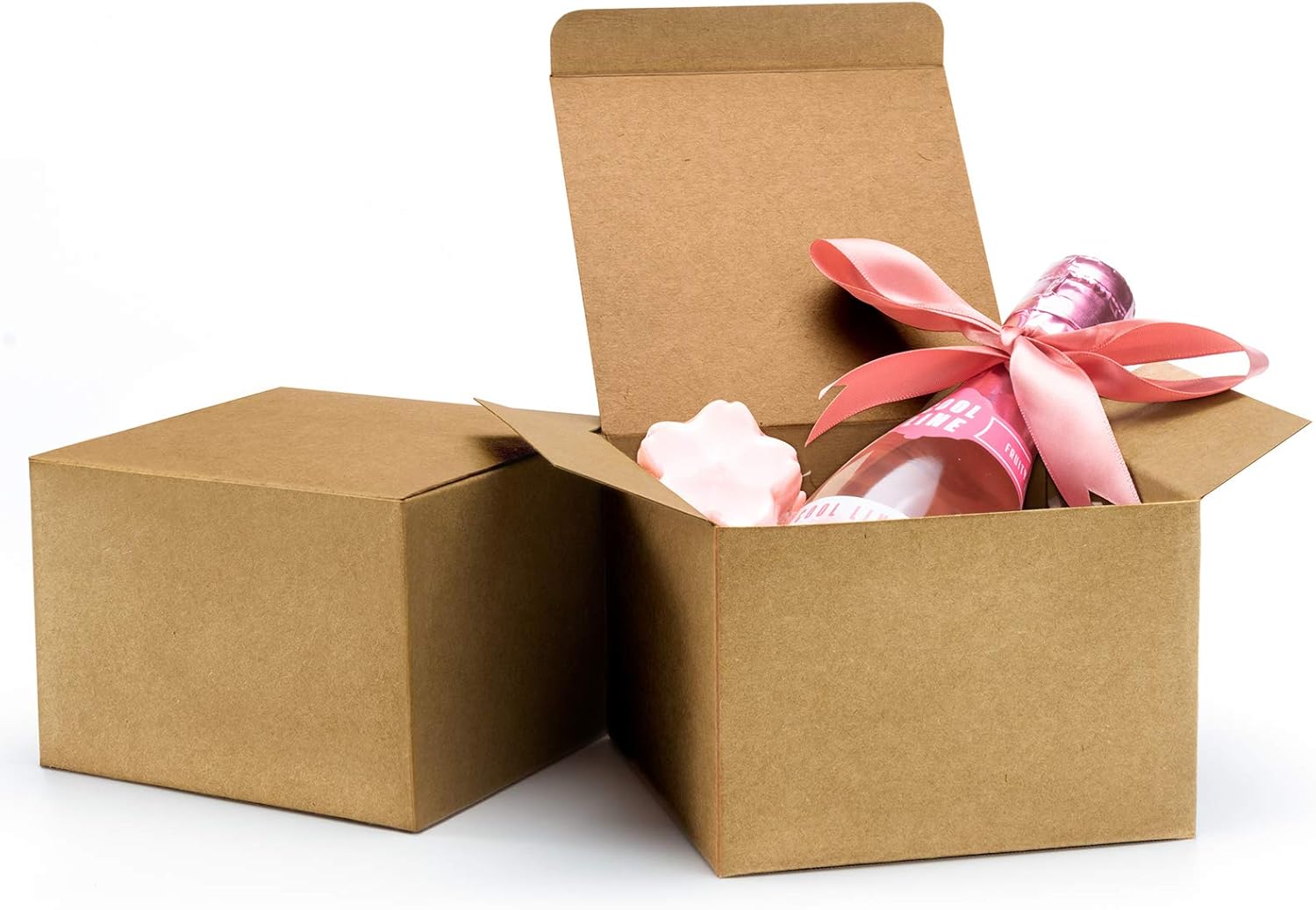 ValBox 20pcs Brown Gift Boxes 5 x 5 x 3.5 Recycled Paper Gift Boxes ...