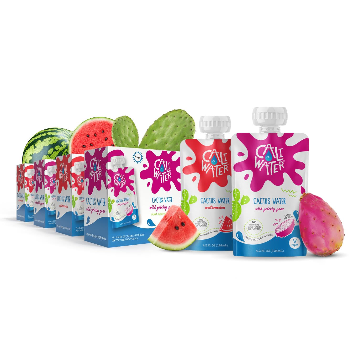 Amazon.com: Caliwater - Kids Organic Cactus Water Pouches - Variety ...