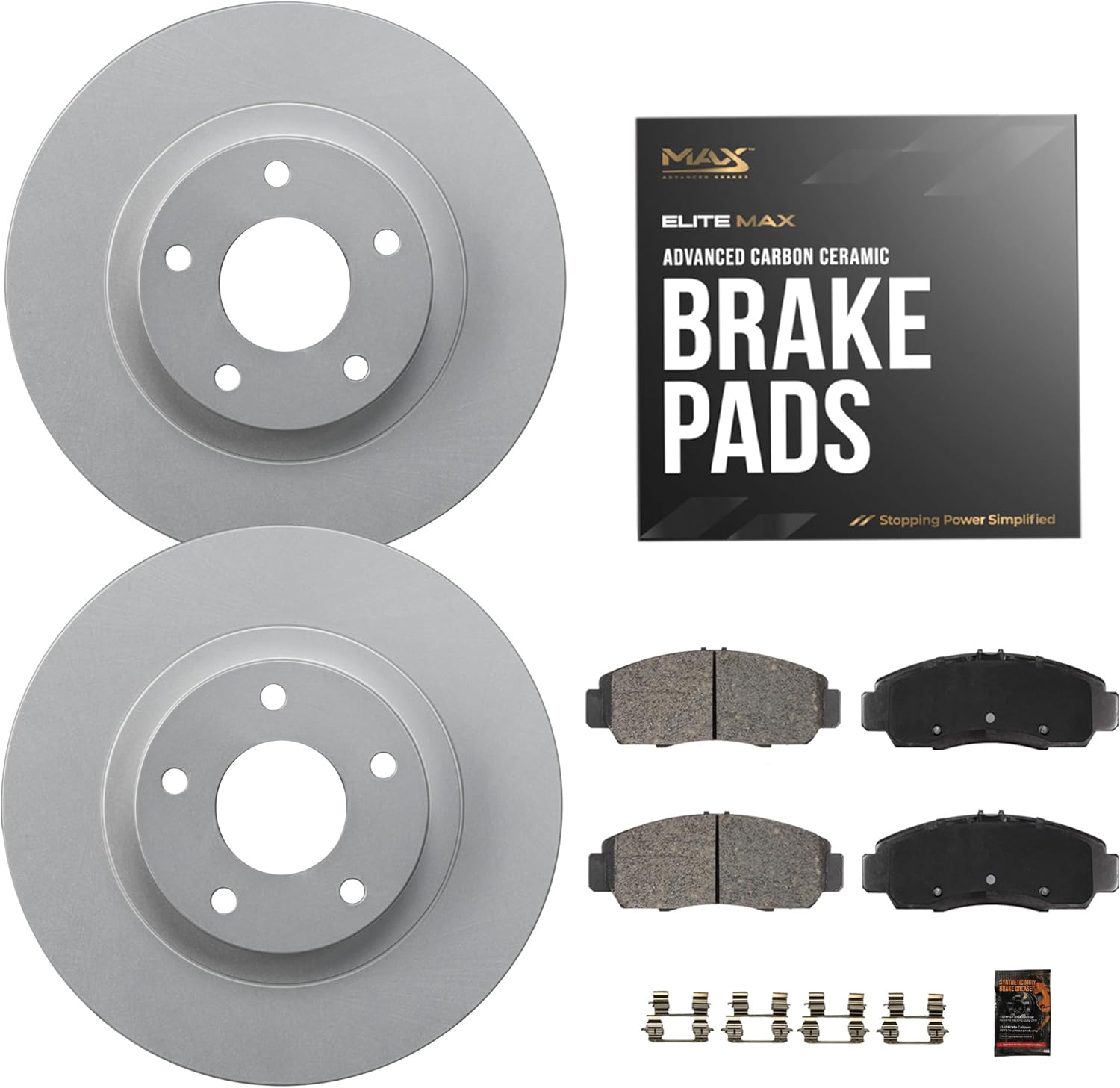 Amazon.com: Max Advanced Brakes ComfortMAX Front Brake Kit | Fits 2011 ...