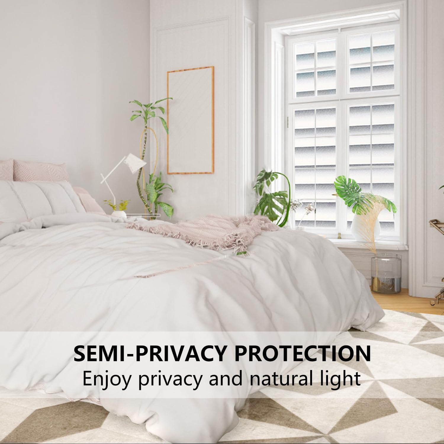 GANI FILM Película de privacidad esmerilada para ventana, calcomanías ...