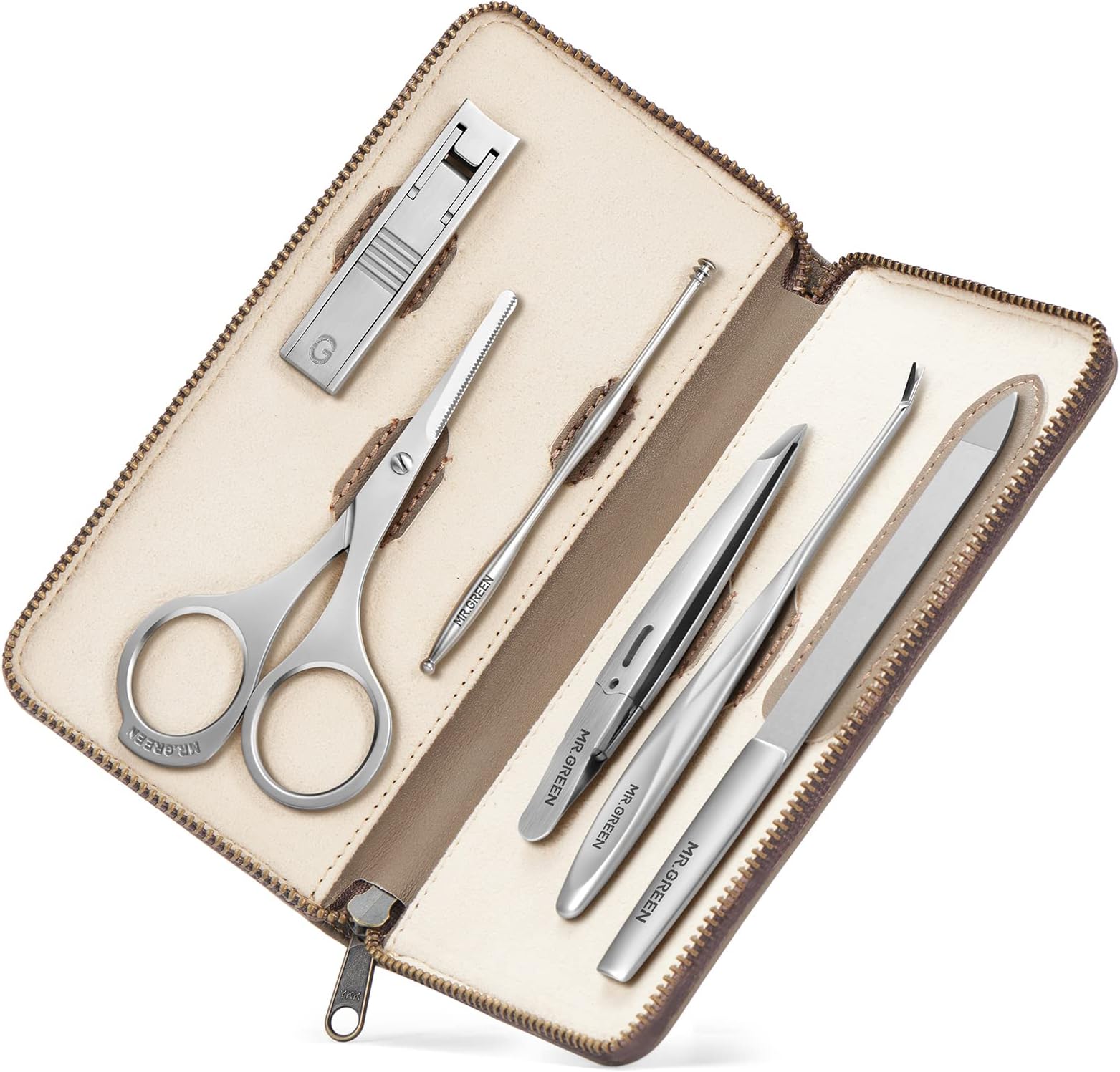 Amazon.com : MR.GREEN Portable Luxury Manicure Sets Stainless Steel ...