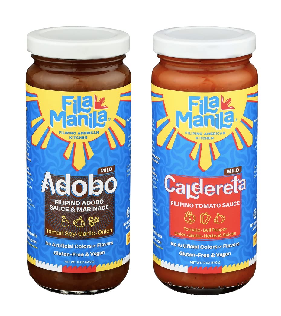 Amazon.com : Fila Manila, Filipino Adobo and Caldereta, 12 Ounce Jars ...