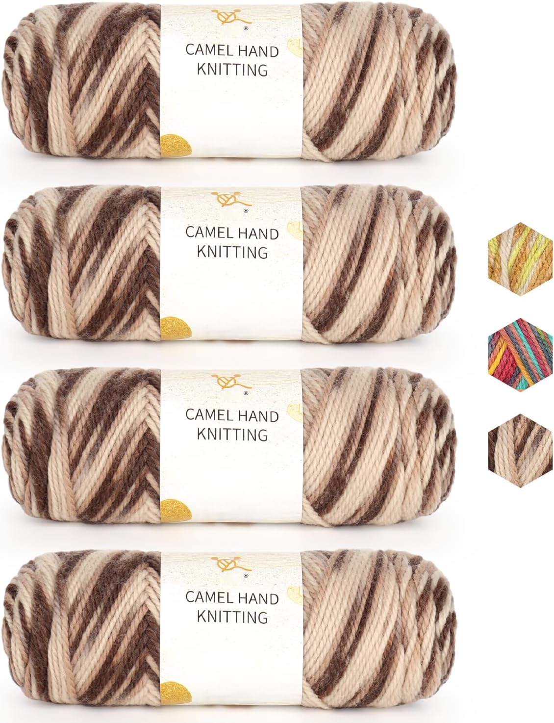 Amazon.com: Katech 4x100g Ombré Yarn for Crocheting Knitting-Multicolor ...