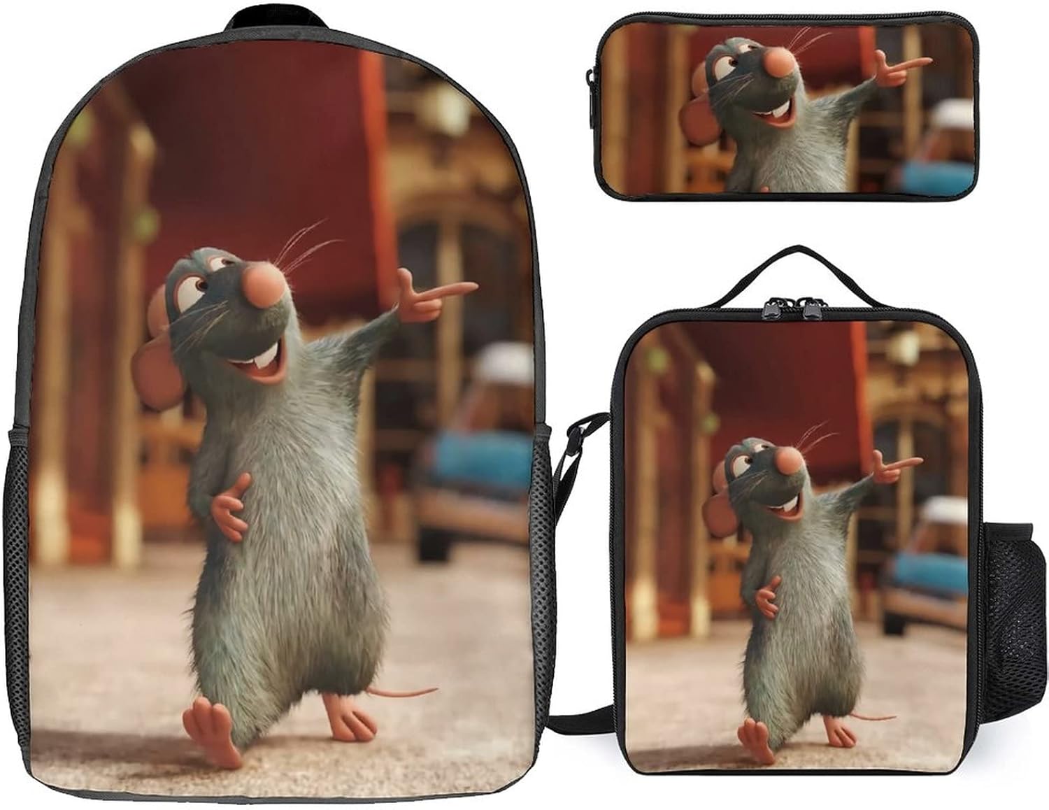 Amazon.com: oqatdsn Rat Backpack Teen Boys And Girls with Lunch Box ...