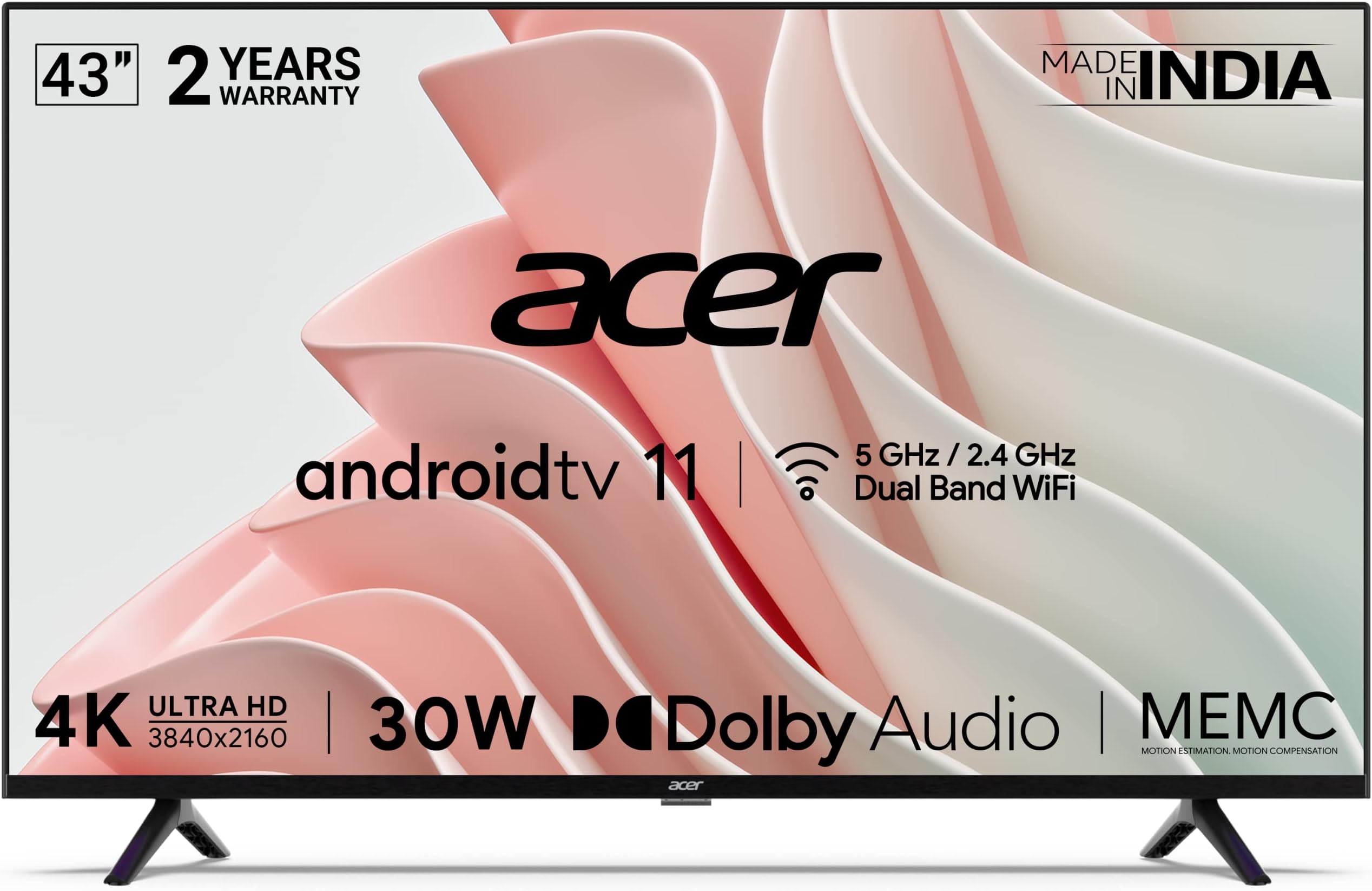 Acer 109 cm (43 inches) I Series 4K Ultra HD Android Smart LED TV ...