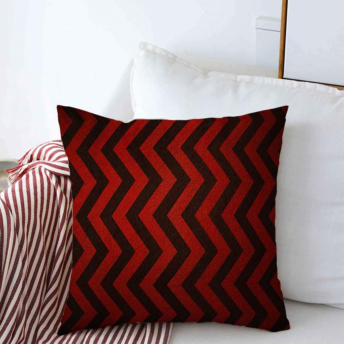 Red And Black Chevron Border