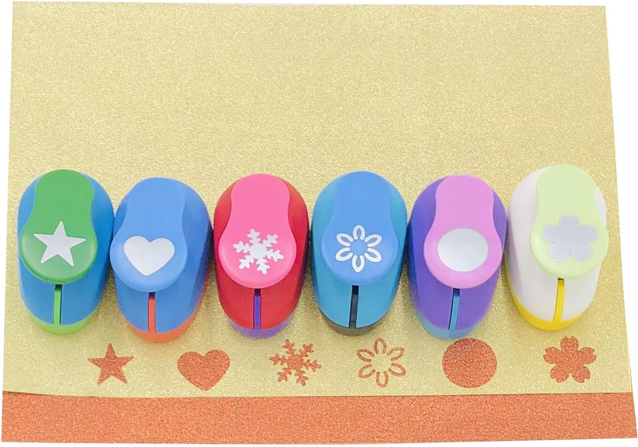 Amazon.com : Worldoor 6 Pieces Paper Punchers Craft Holes Punch ...