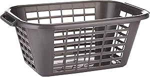 Amazon.com: Addis 510607 Rect Laundry Basket Metallic,Smokey Grey,26L x ...
