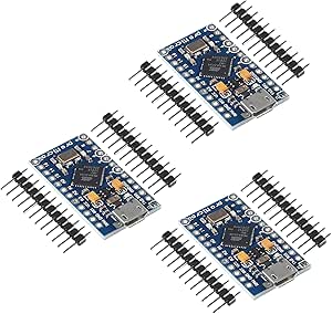 Amazon.com: 3pcs Pro Micro Atmega32U4 5V 16MHz Bootloadered IDE Micro ...