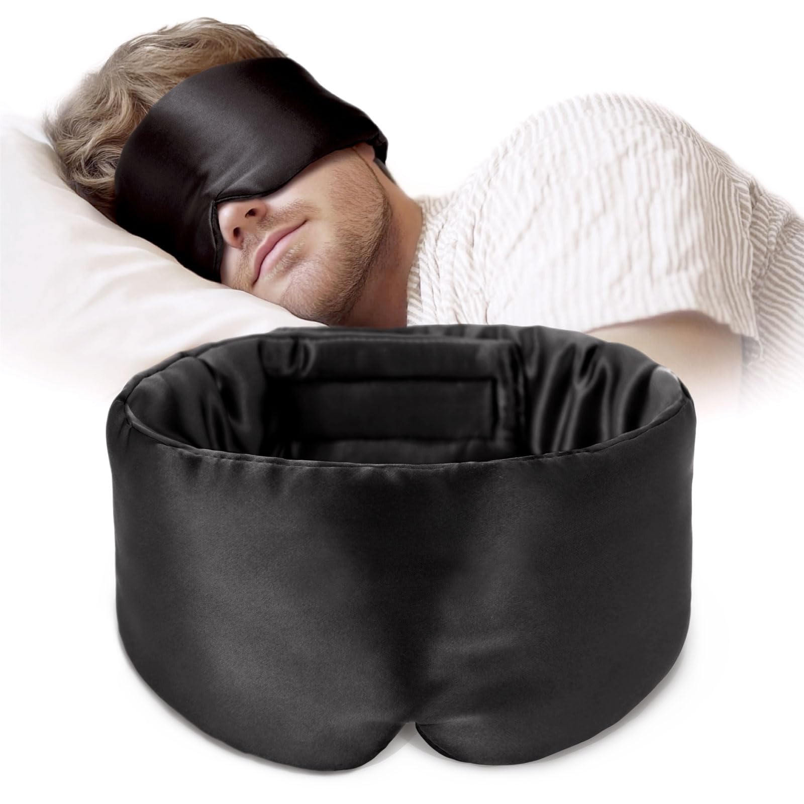 Amazon.com: Silk Sleep Mask Soft Pressureless: 100% Mulberry Silk for ...