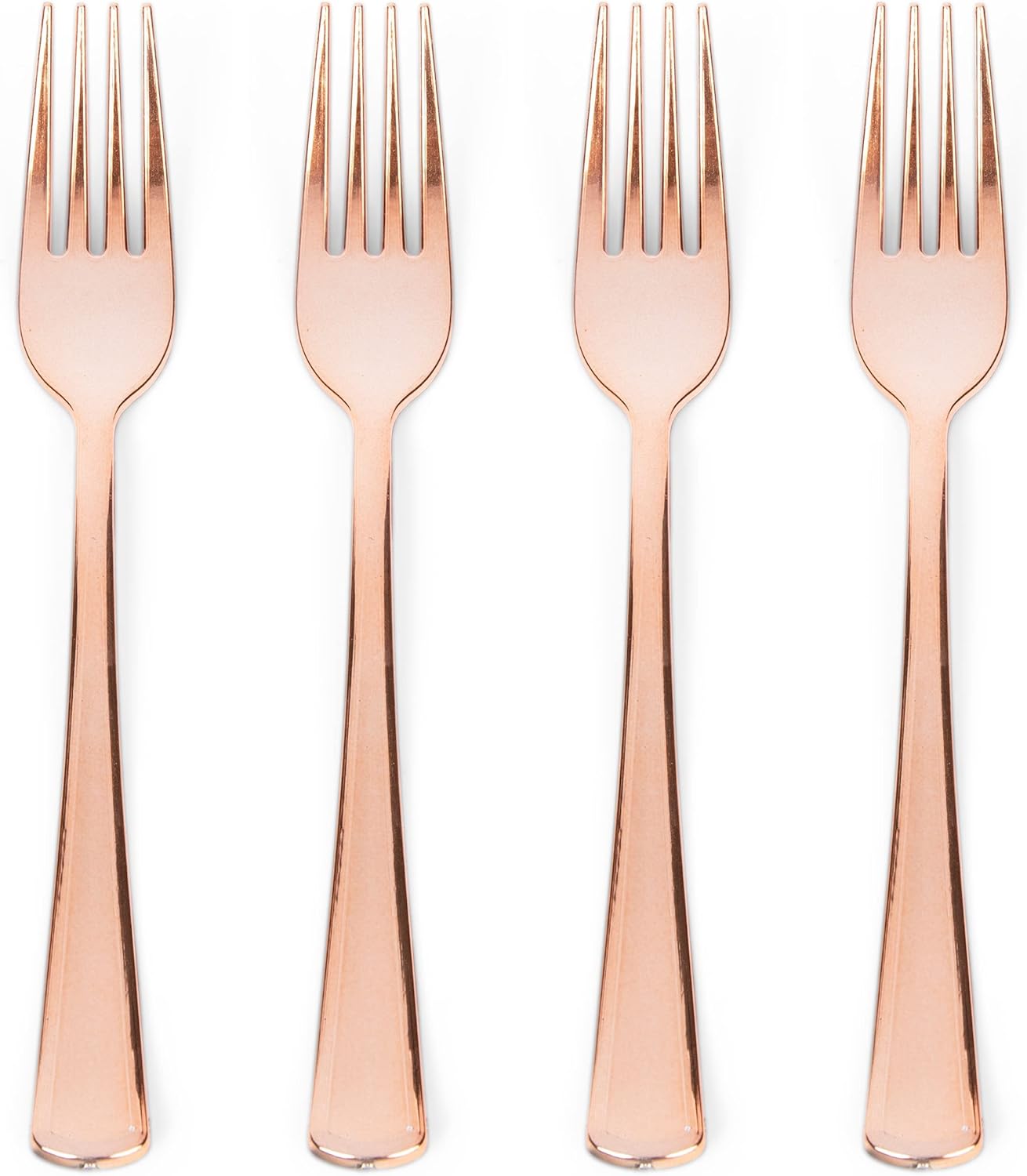 Amazon.com: Prestee Set of 100 Rose Gold Plastic Forks Disposable - 7 ...