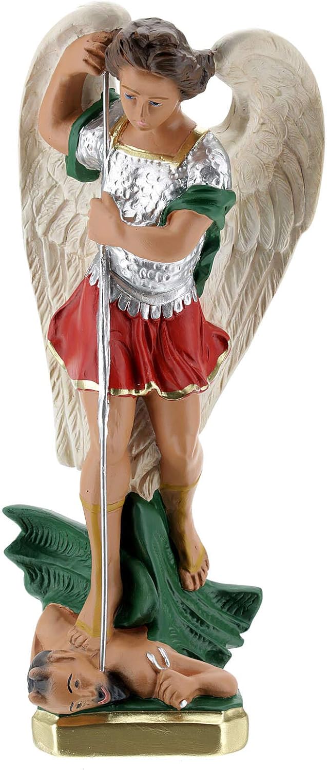 Amazon.com: Holyart St. Michael Statue, 30 cm in Hand Painted Plaster ...