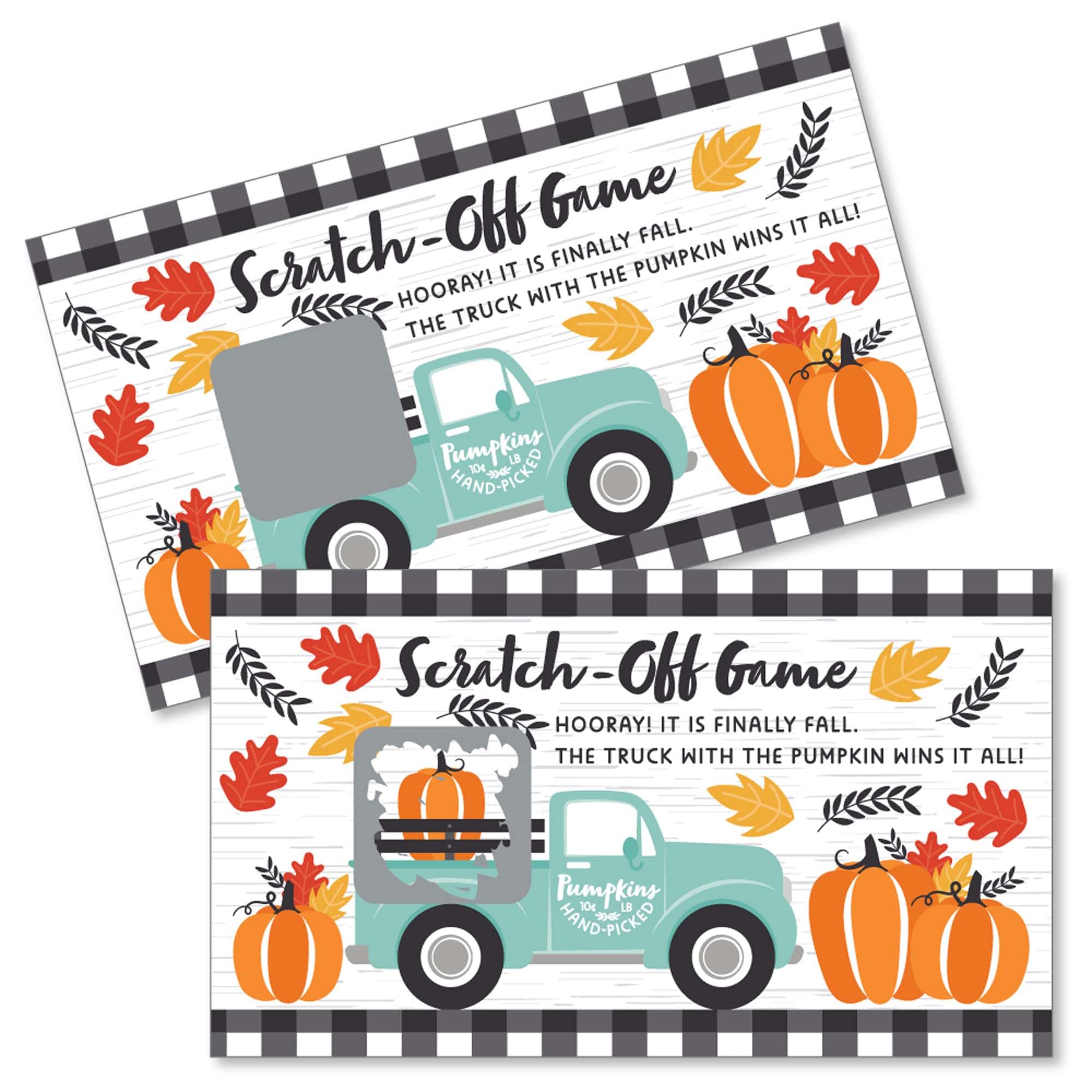 Amazon.com: Big Dot of Happiness Fall Truck - Thanksgiving Party Game ...