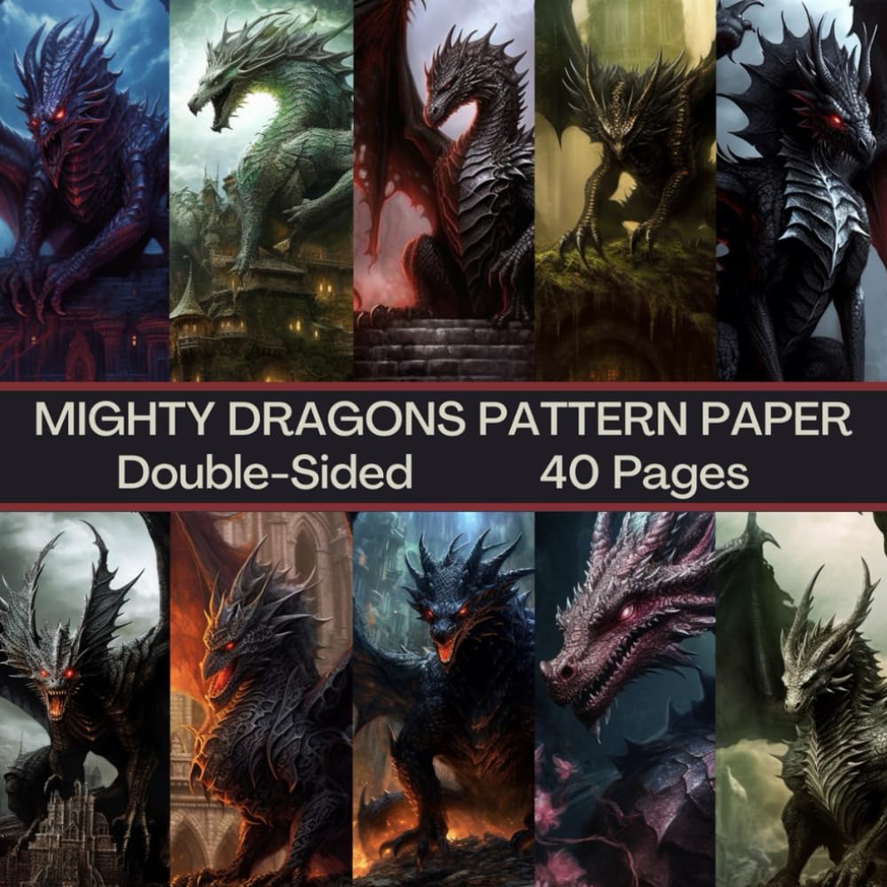 Mighty Dragons Scrapbook Paper 40 Pages 20 Sheets: Dragon Pattern Paper ...
