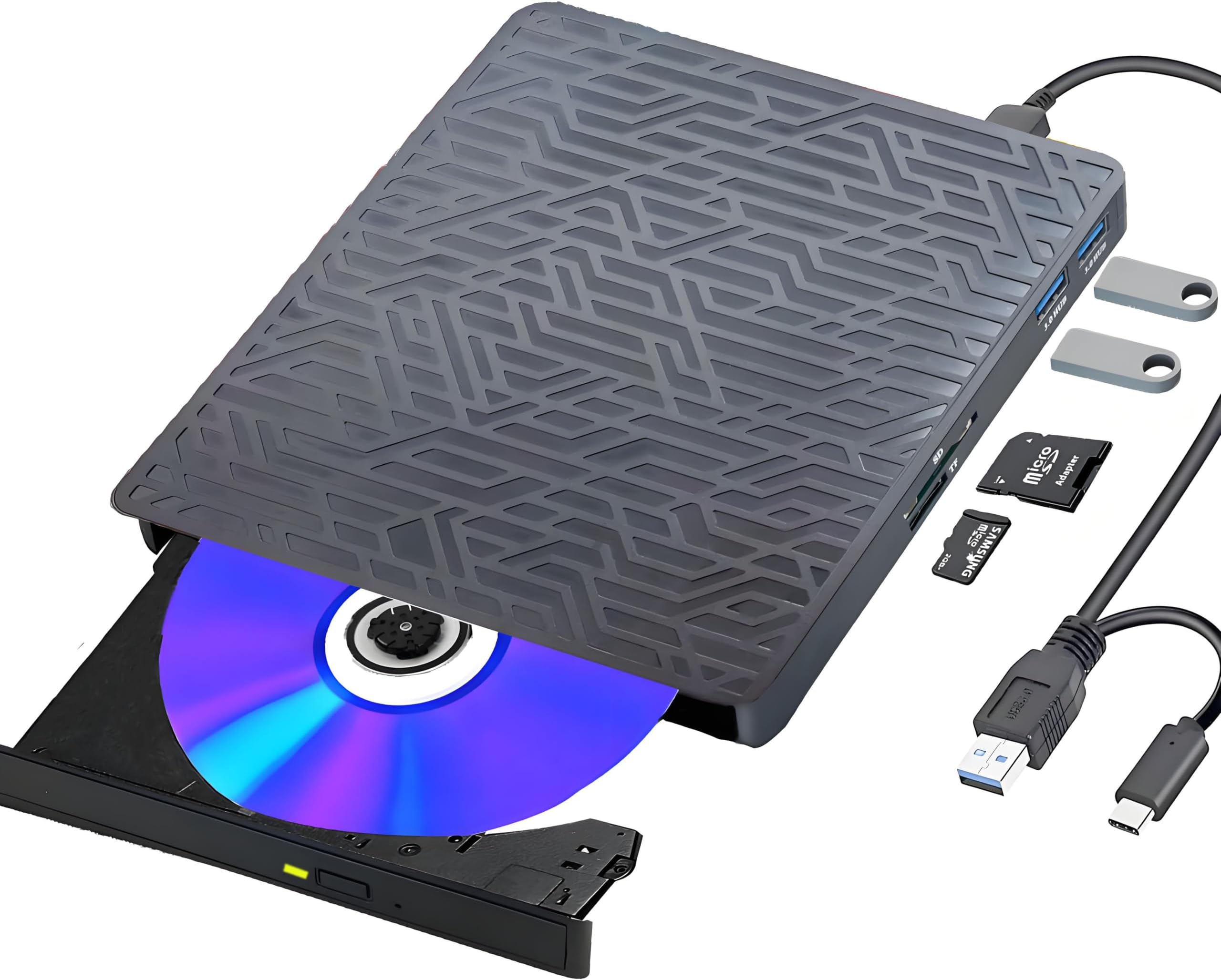 Amazon.com: wintale External blu ray Drive, USB3.0 Type-C 3D External ...