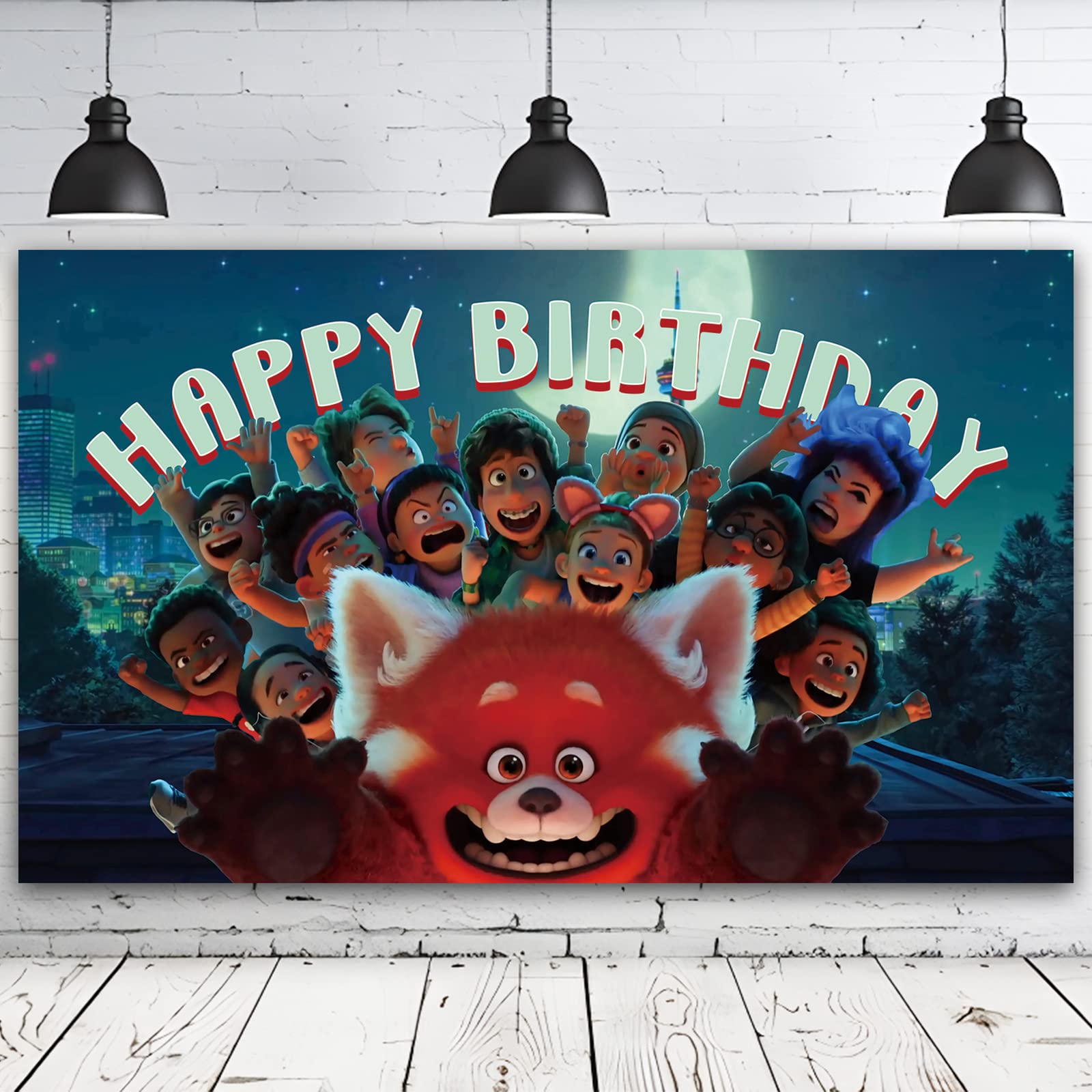 Buy Turning Red Party Happy Birthday Backdrop, 5 x 3FT Turning Red ...