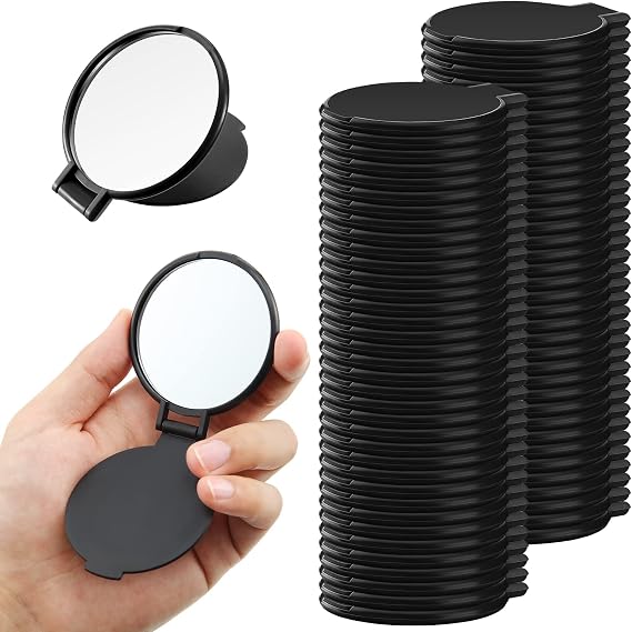 Amazon.com: Yalikop Round Mirror Compact Mirror Mini Folding Mirror ...